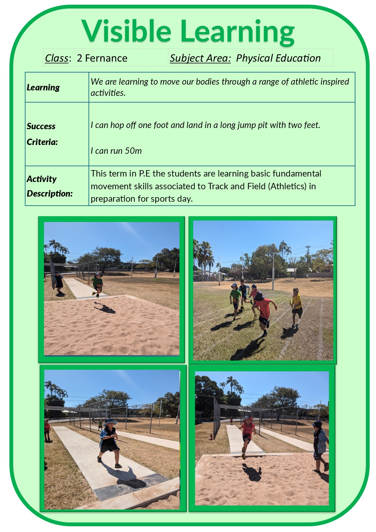 P.E. - Mrs Ross - 2 Fernance Term 2, 2024